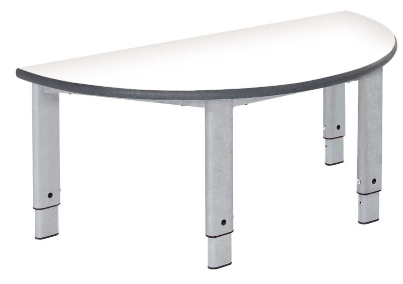 Semi-circle height adjustable table - Peters