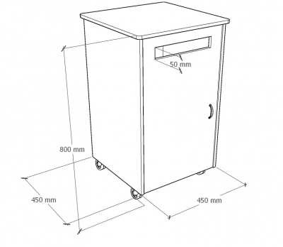 Book return trolley - Peters