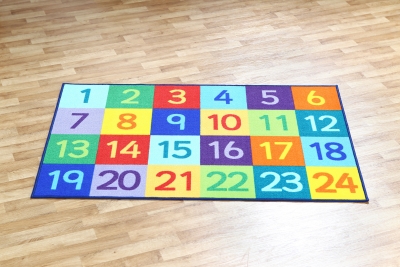 Rainbow™ numbers 1-24 carpet | counting mats - Peters